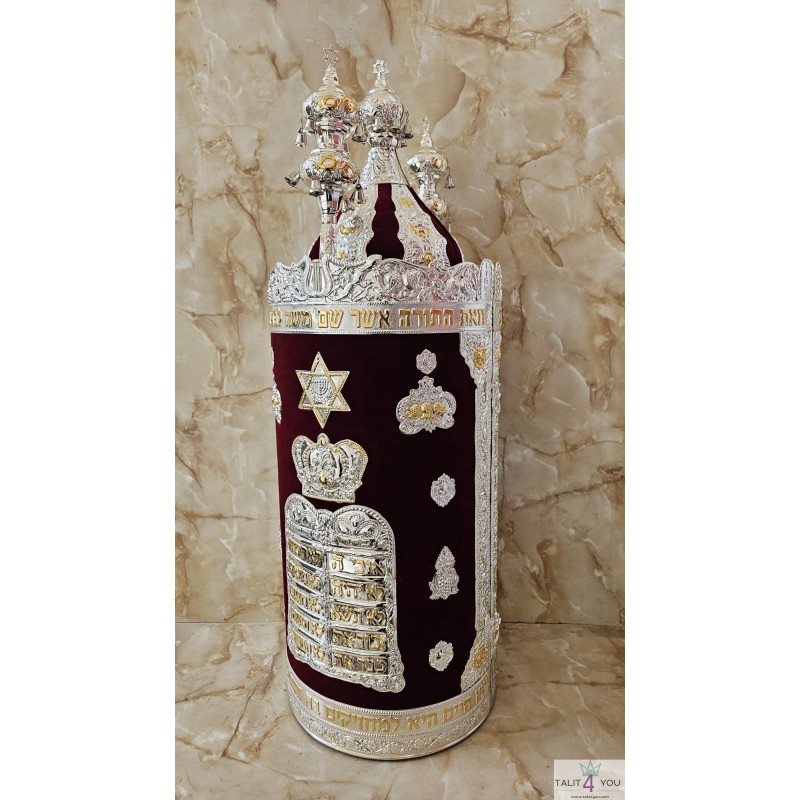 Sephardic sefer torah case in velvet