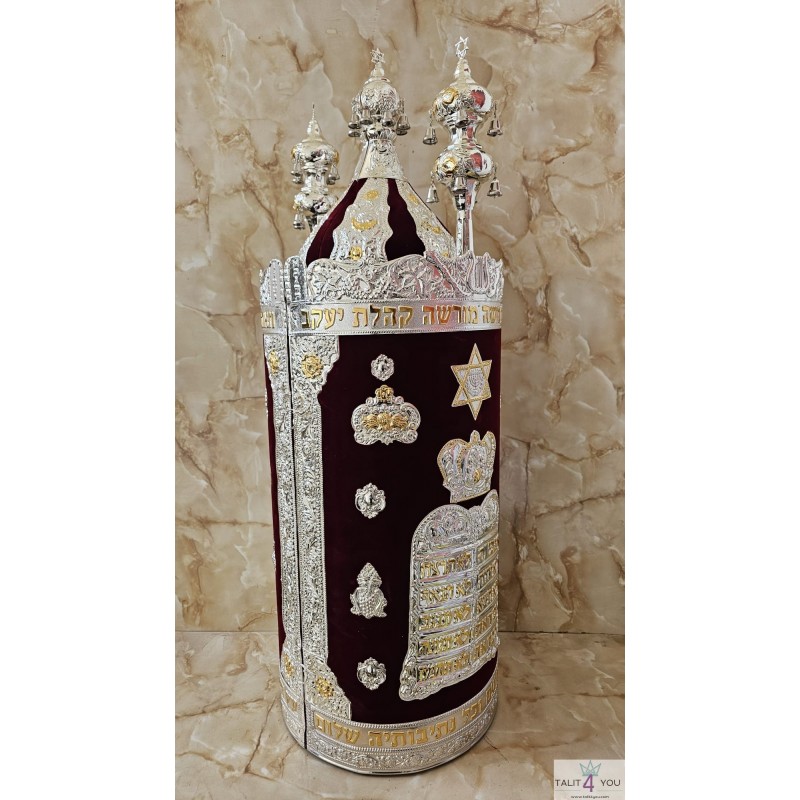 Sephardic sefer torah case in velvet