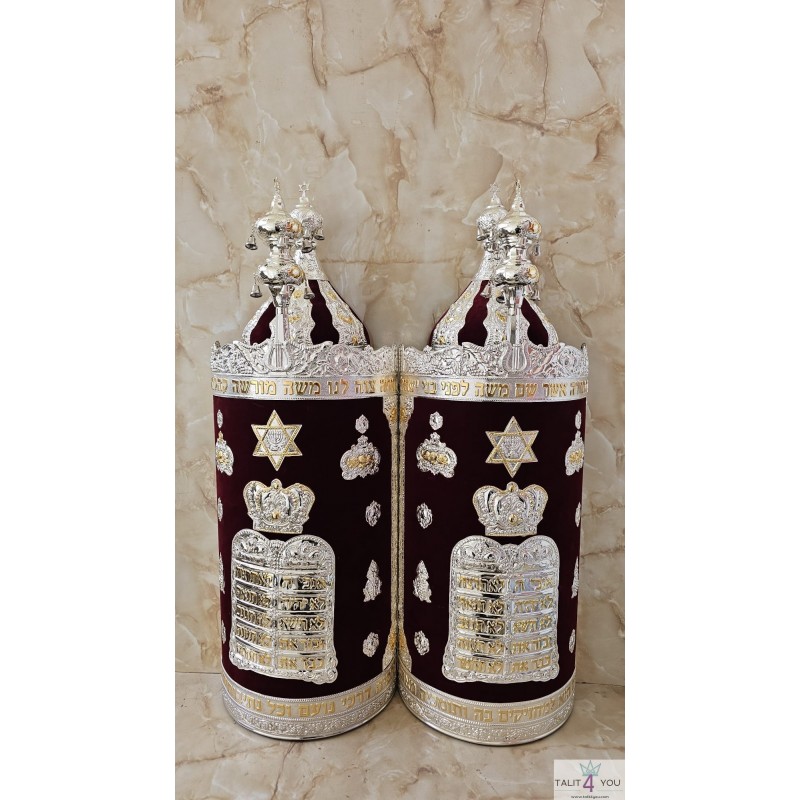 Sephardic sefer torah case in velvet