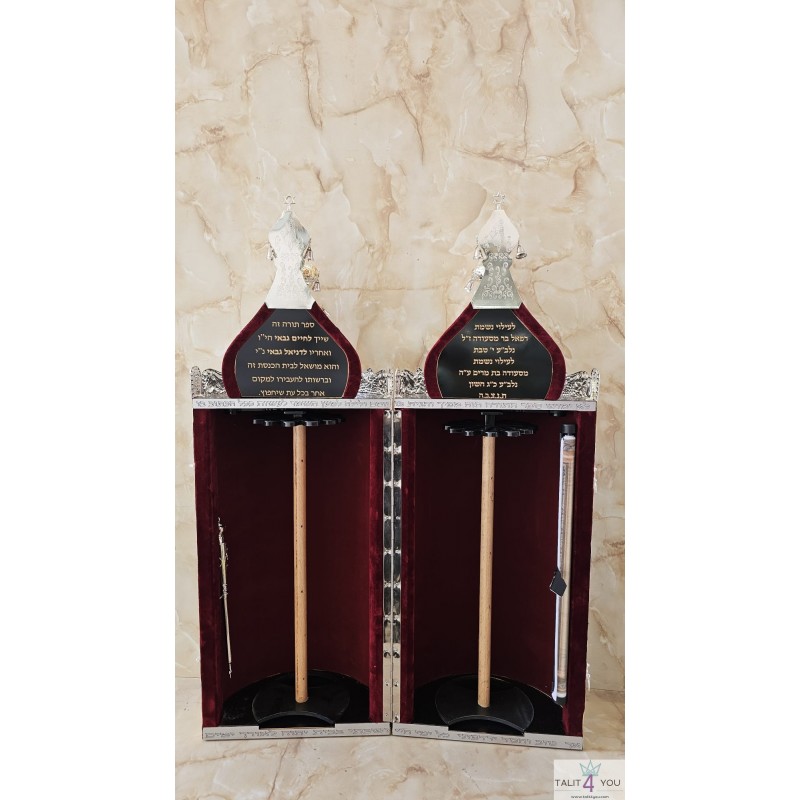 Sephardic sefer torah case in velvet